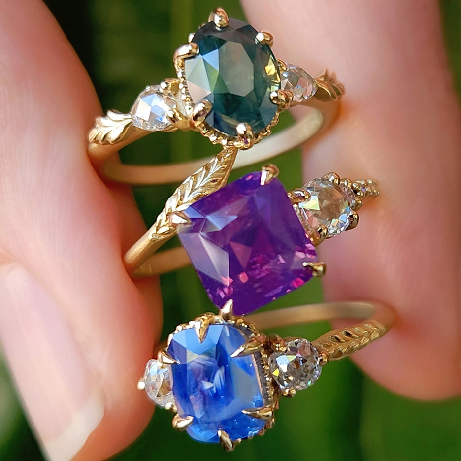 Colored Gemstone Engagement Rings - megan thorne
